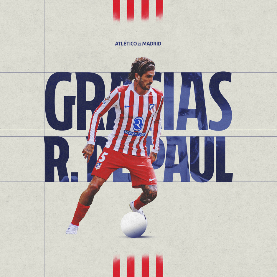 Rodrigo de Paul se despide del Atlético de Madrid y continuará su carrera profesional en el ...
