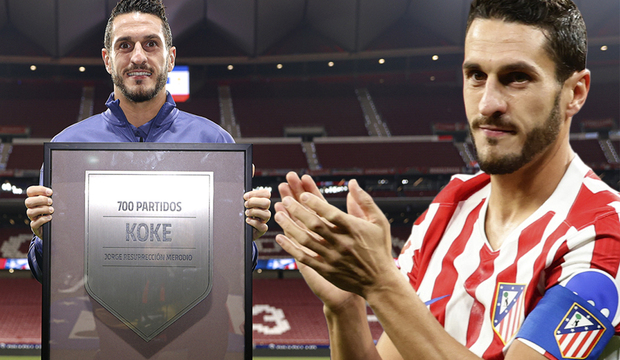 Koke celebró sus 700 partidos como rojiblanco con la afición atlética ...